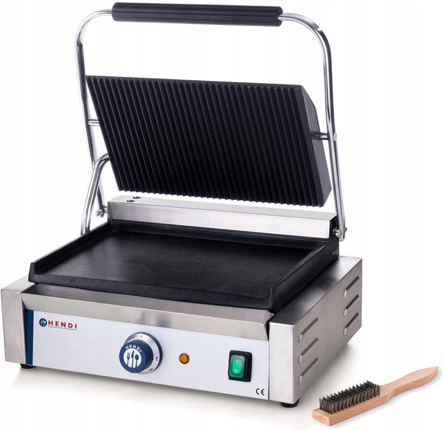HENDI Grill kontaktowy PANINI pojedynczy ryflowany/gładki (263662 ...