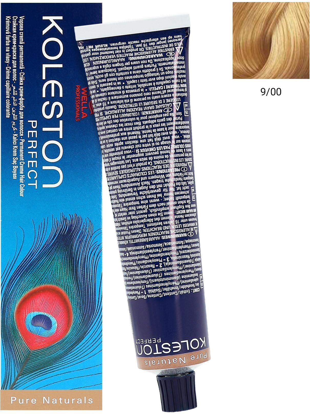Wella Professionals Koleston Perfect Pure Naturals farby do włosów odcień 9/00 (Permanent Creme ...