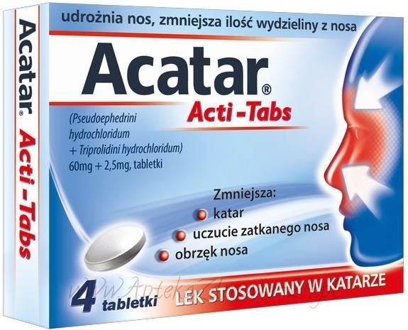 Acatar Acti-Tabs 4 tabletki - Opinie i ceny na Ceneo.pl