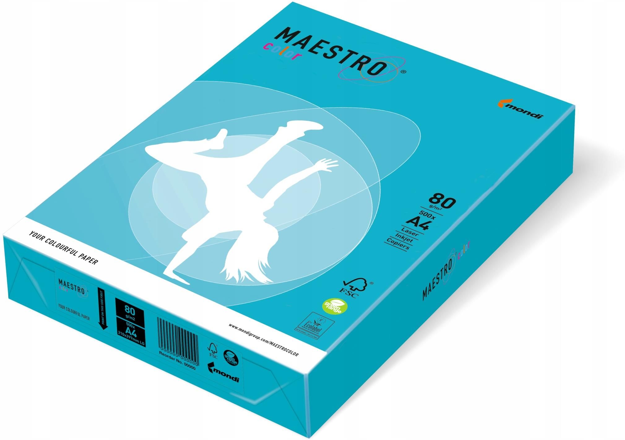 Maestro Color Papier Mondi MAESTRO Color Intensiv - AB48 - błękitny (A4 ...