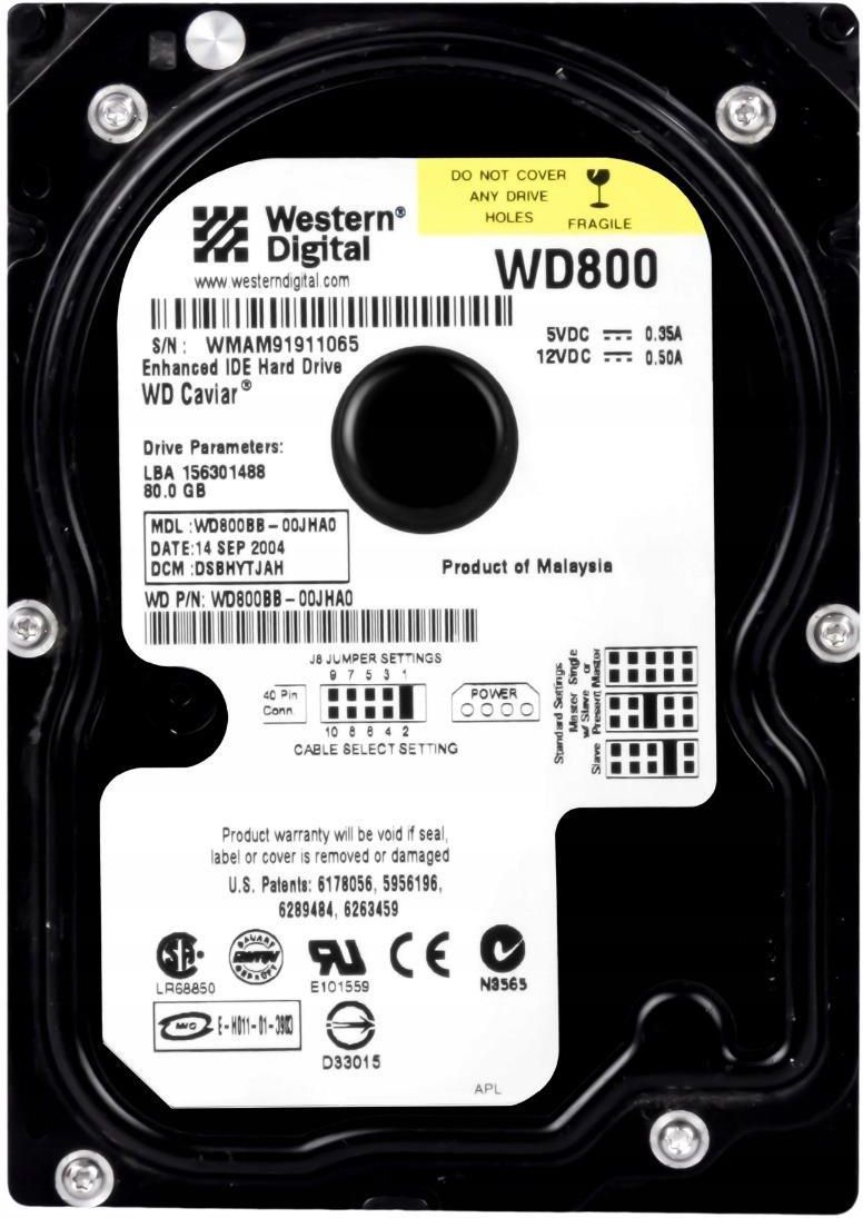 Dysk twardy WD 800BB 80GB ATA100 7200rpm (WD800BB) - Opinie i ceny na ...