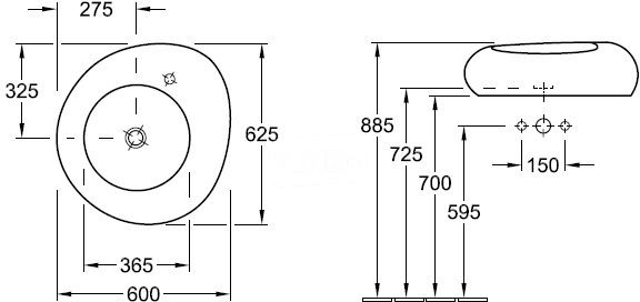 Umywalka Villeroy&Boch Pure Stone 60 517261R1 - Opinie i ceny na Ceneo.pl