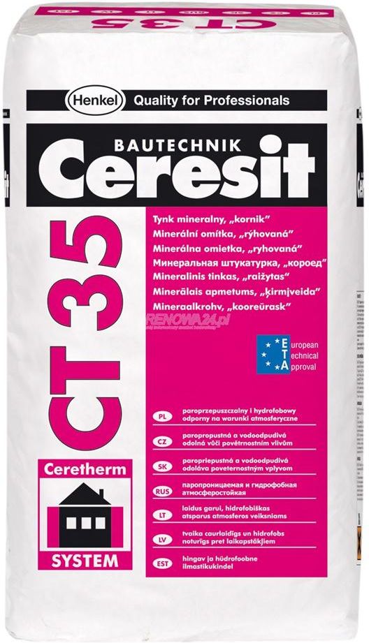 Tynk Ceresit CT35 Mineralny 3,5 Biały 25kg - Opinie i ceny na Ceneo.pl