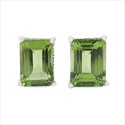 SREBRNE 925 KOLCZYKI NATURALNY PERYDOT OŚMIOKĄT - Ceny i opinie - Ceneo.pl