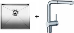 Zlewozmywak z baterią Blanco Zerox 500-U BF + Linus-S stal szczotkowana ...