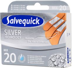 SALVEQUICK Silver plaster z jonami srebra 20 sztuk - Opinie i ceny na ...