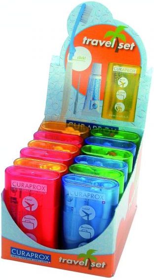 Curaden Curaprox zestaw kieszonkowy w etui: szczoteczka + pasta ...