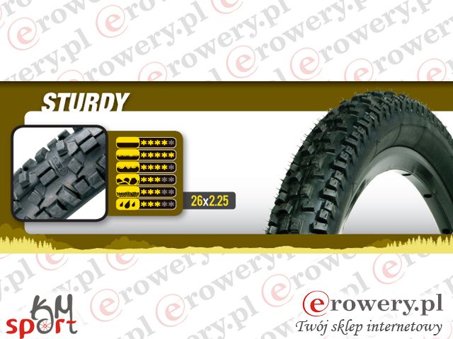 Geax Opona Sturdy 26X2.25 Drutowa - Ceny i opinie - Ceneo.pl