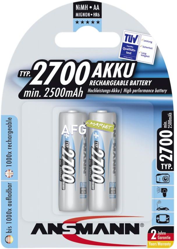 Ansmann Akku 2700 Mignon Aa 2500 Mah 5030852 Ceny I Opinie Na Ceneo Pl