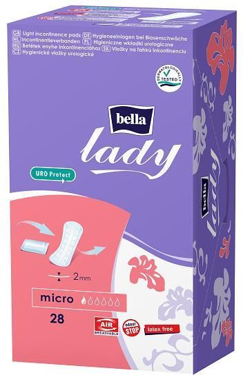 BELLA Lady Wkładki Higieniczne 28 szt. Micro Uro Protect - Opinie i ...