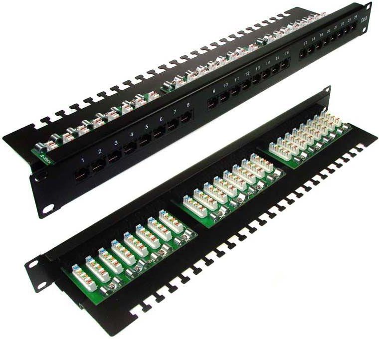 LINKBASIC PATCH PANEL UTP KAT.6 24 PORTY RJ-45 1U (PNS24-UC6 ...