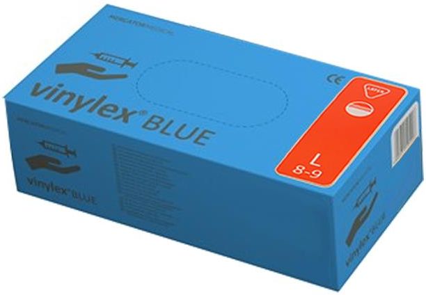 Rękawice VINYLEX BLUE winylowe L niejałowe pudrowane 100 sztuk - Opinie ...