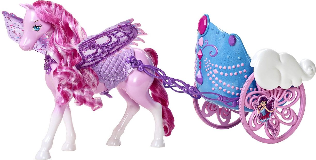 Lalka Barbie Mariposa Pegaz Z Karocą - Ceny i opinie - Ceneo.pl