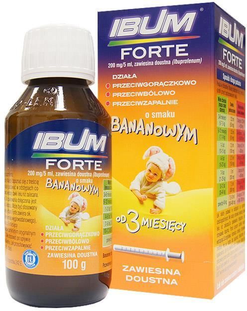 Ibum Forte 200mg/5ml syrop bananowy 100g - Opinie i ceny na Ceneo.pl