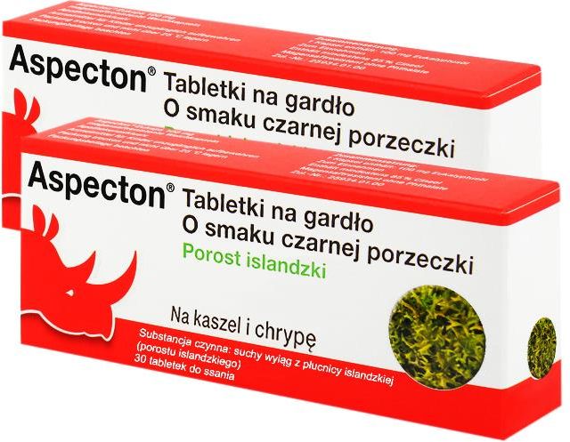 Aspecton tabletki na gardło, smak czarnej porzeczki 30 sztuk - Opinie i ...
