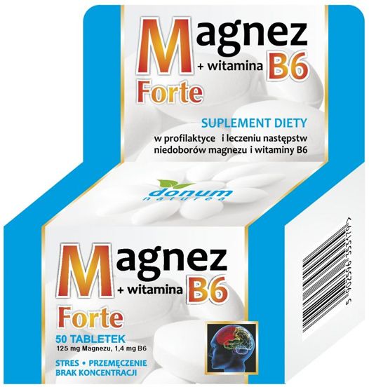 Magnez + witamina B6 Forte 50 tabletek - Opinie i ceny na Ceneo.pl