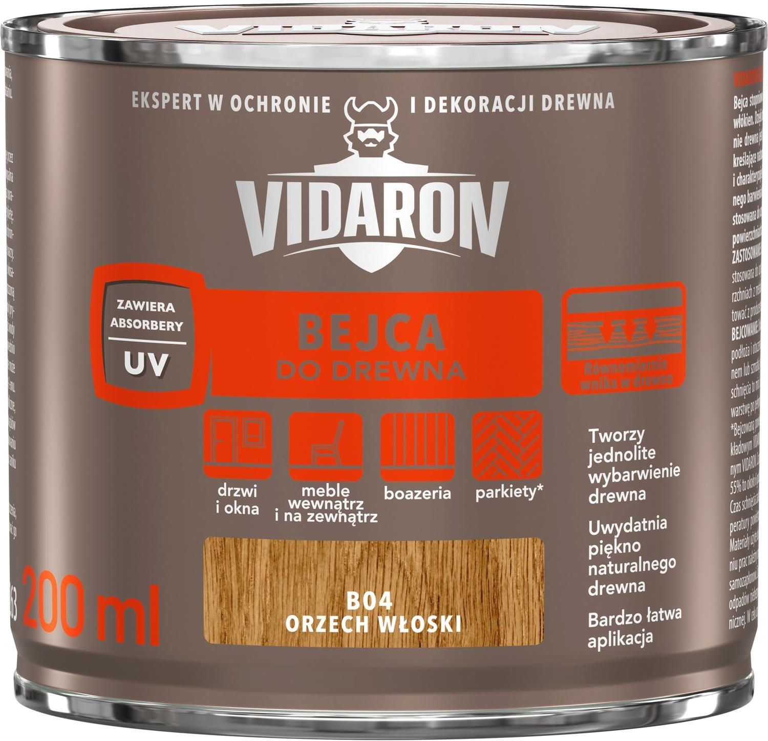Vidaron Bejca do Drewna Orzech Włoski 0,2L - Opinie i ceny na Ceneo.pl