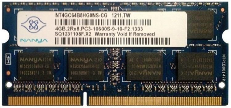 Pamięć RAM Nanya 4GB DDR3 1333 MHz SODIMM (NT4GC64B8HG0NS-CG) - Opinie ...