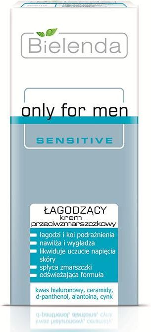 Kosmetyki do pielęgnacji twarzy dla mężczyzny Bielenda Only for Men Sensitive Krem ...