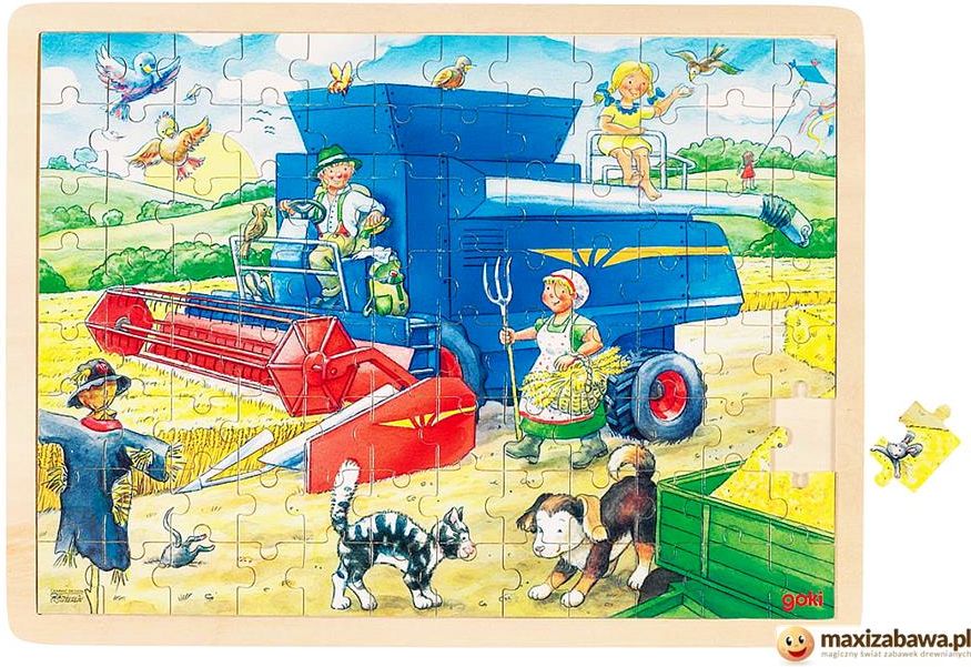 Goki Puzzle Drewniane. Kombajn, 96 Elementów, (57657) - Ceny i opinie ...