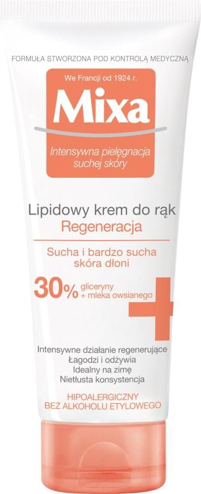 Kosmetyk do rąk Mixa regenerujący lipidowy krem do rąk 30% 100ml ...