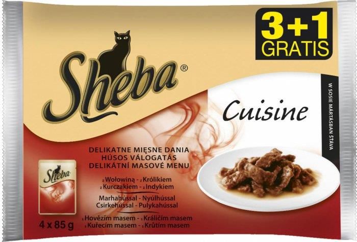 Karma Sheba Cuisine Delikatne Mięsne Dania 4x85G - Ceny i opinie - Ceneo.pl