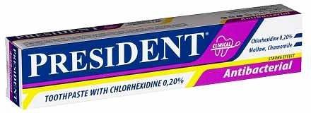 PRESIDENT Pasta do zębów z chlorheksydyną Antibacterial fioletowa 75ml ...