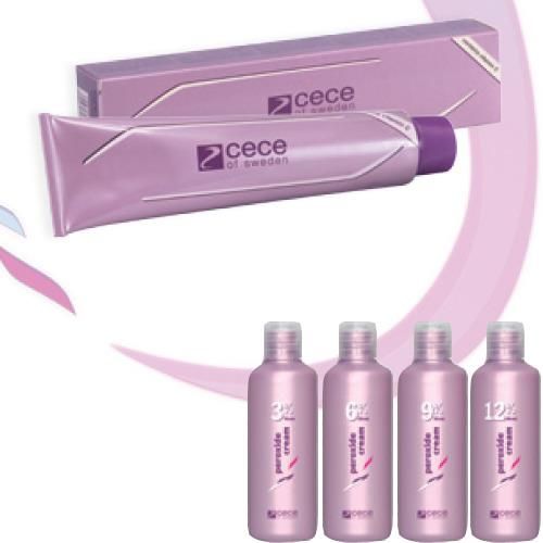 CeCe zestaw do farbowania włosów farba PEŁNA PALETA 125 ml + utleniacz ...