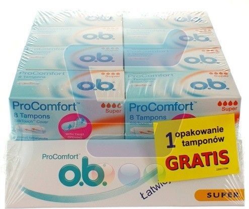 OB Tampony ProComfort 8 x 8 szt Super - Opinie i ceny na Ceneo.pl