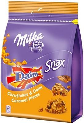 MILKA Daim Snax Płatki kukurydziane i karmel w czekoladzie 145g - Ceny ...