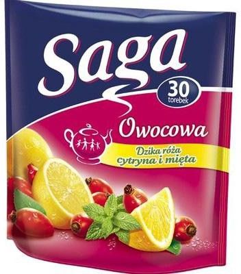 Herbata SAGA Herbata owocowa z cytryną i miętą 25 torebek - Ceny i ...