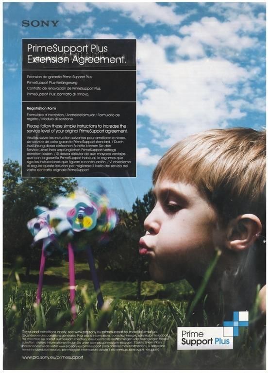 SONY PRIME SUPPORT PLUS. 2 YEARS EXTENSION S, E SERIES. TOTAL: 5 YEARS ...