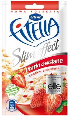 FITELLA Slim Effect Płatki owsiane z mlekiem i truskawkami 50g - Ceny i ...