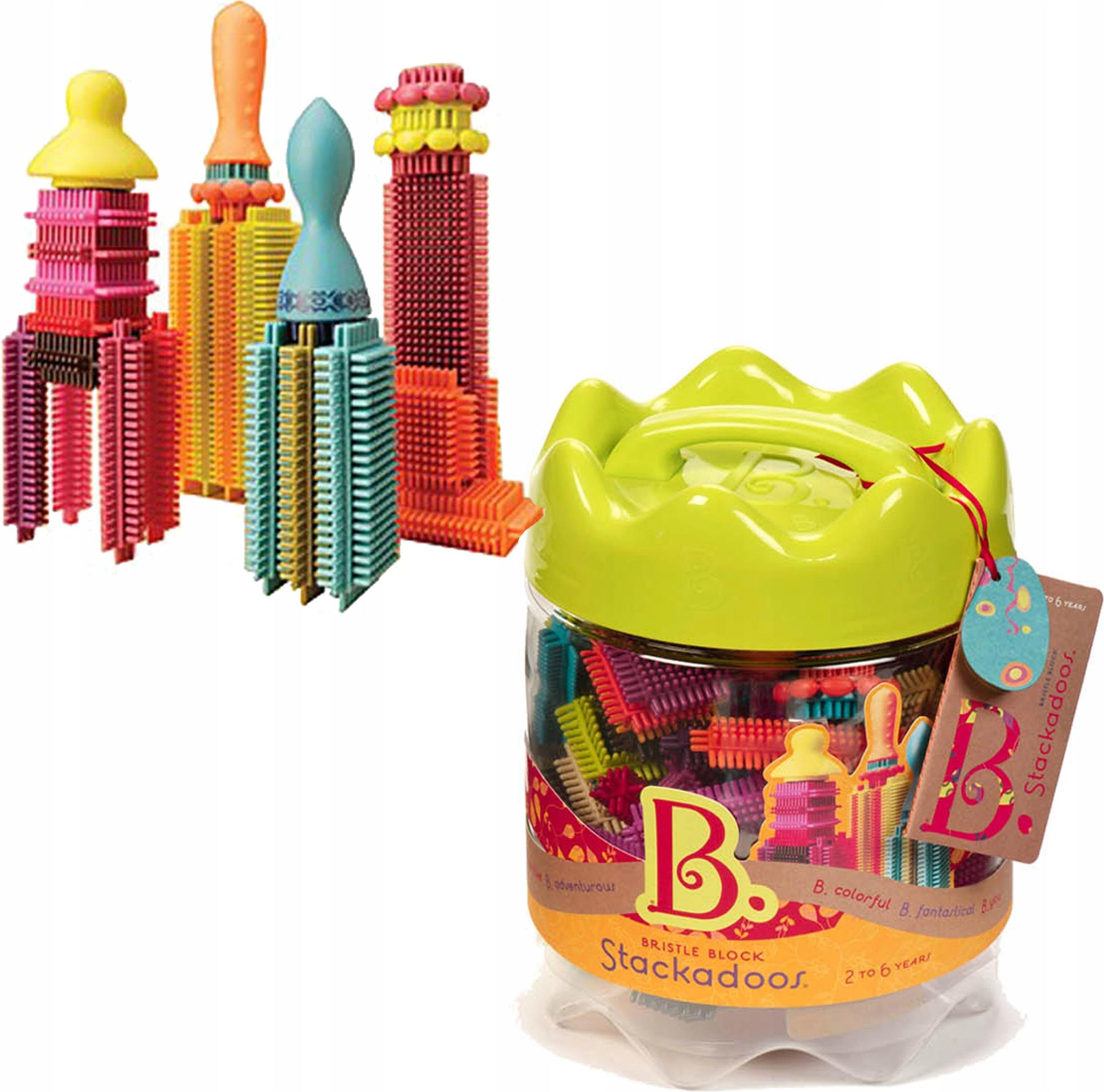 B.Toys Klocki „Jeżyki” W Słoju - Mały Zestaw Stackadoos In Jar Bx1175 ...