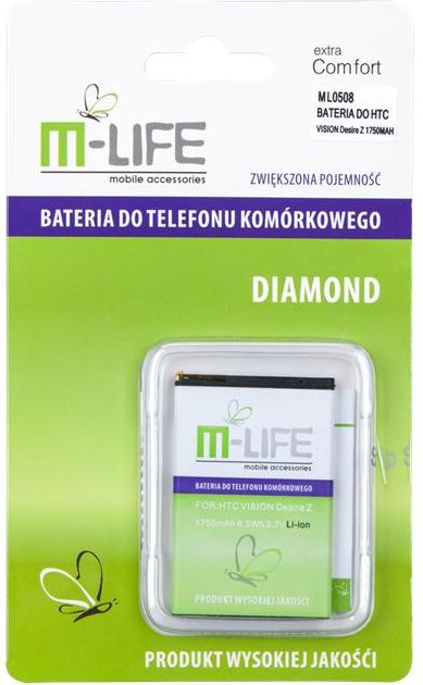 Bateria M-LIFE do HTC Vision Desire z 1750mAh (ML0508) - Opinie i ceny na Ceneo.pl