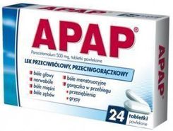 Apap 500mg tabl.powl. 6 szt - Opinie i ceny na Ceneo.pl