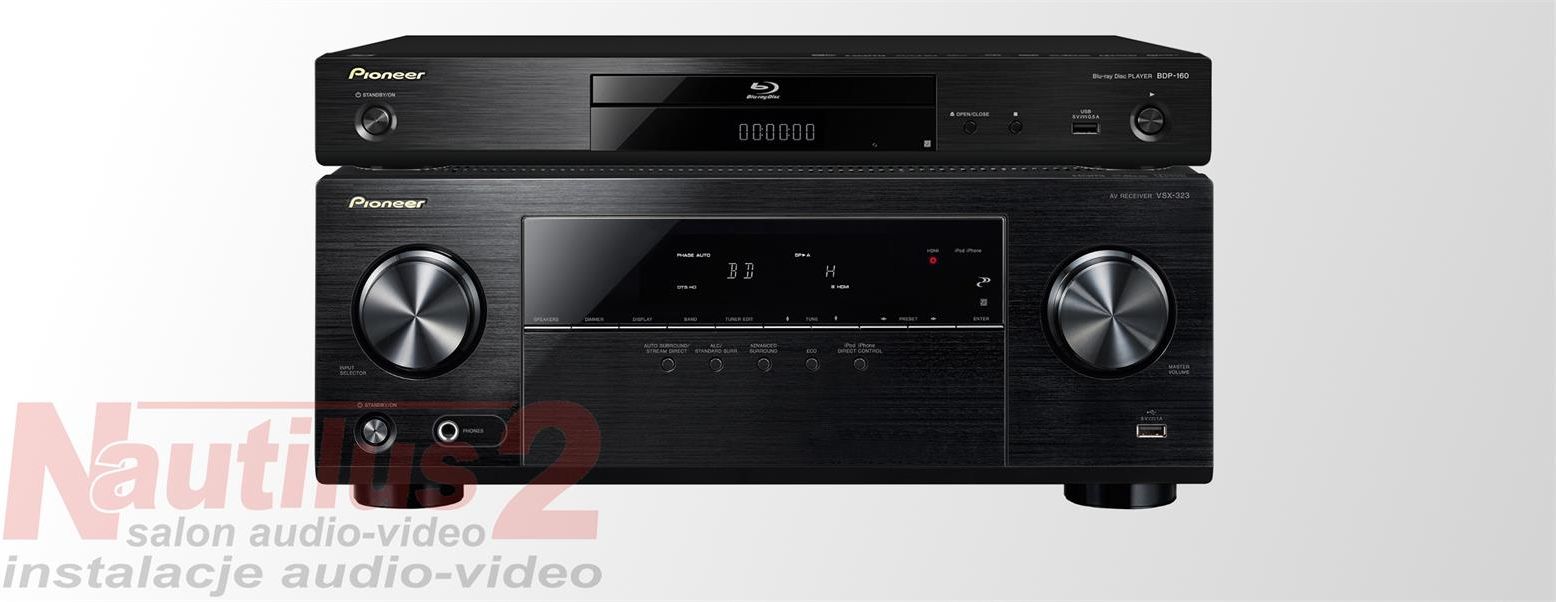 Amplituner PIONEER VSX-323-K + BDP-160 - Opinie i ceny na Ceneo.pl