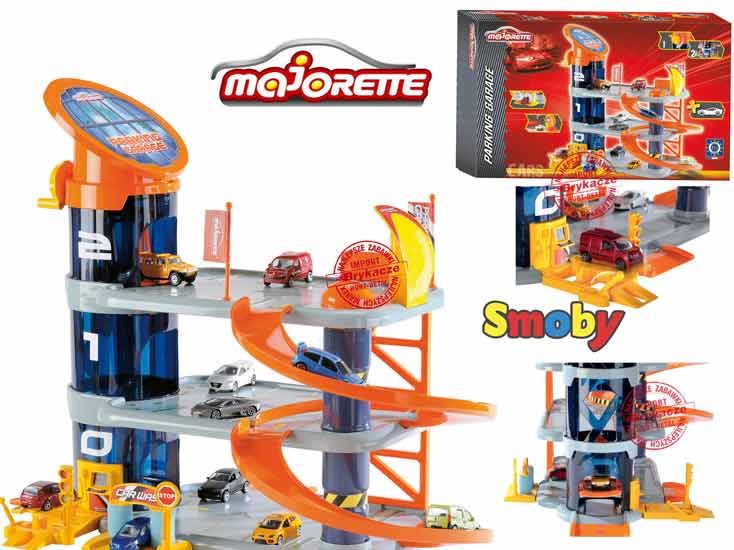 Smoby Majorette Garaż 3 Poziomy Myjnia Stacja Samochód + Hot Wheels ...