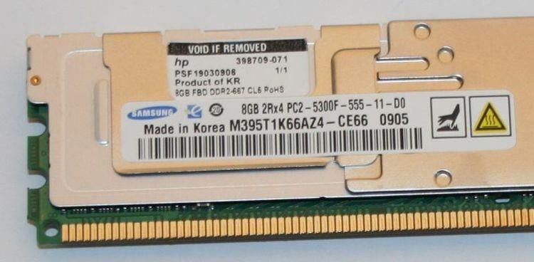 Samsung RAM 8GB FB-DIMM DDR2 667MHz PC2-5300 ECC Fully Buffered DIMM ...