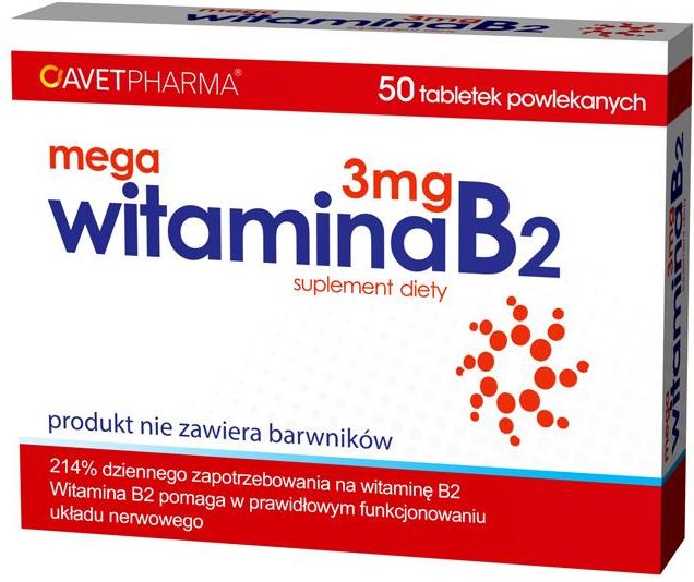 Mega Witamina B2 3 mg 50 tabl. - Opinie i ceny na Ceneo.pl