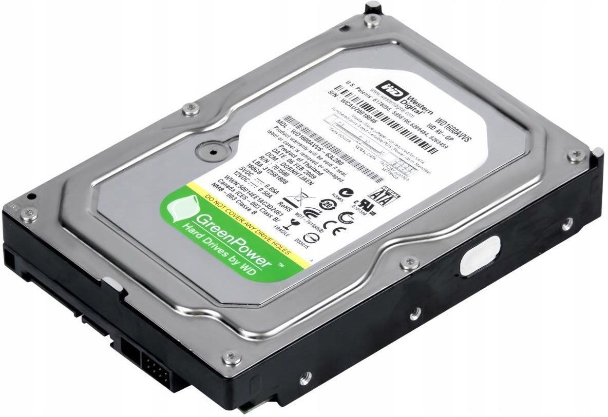 Dysk twardy WD AV-GP 160GB SATA2 7200rpm 16MB (WD1600AVVS) - Opinie i ...