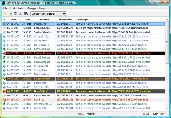 Programy serwerowe SolarWinds.Net, Inc. Kiwi Syslog Server - Global ...