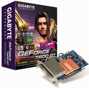 Gigabyte GeForce 7600GT 256MB DDR3/128bit TV/DVI PCI-Express (Silent ...