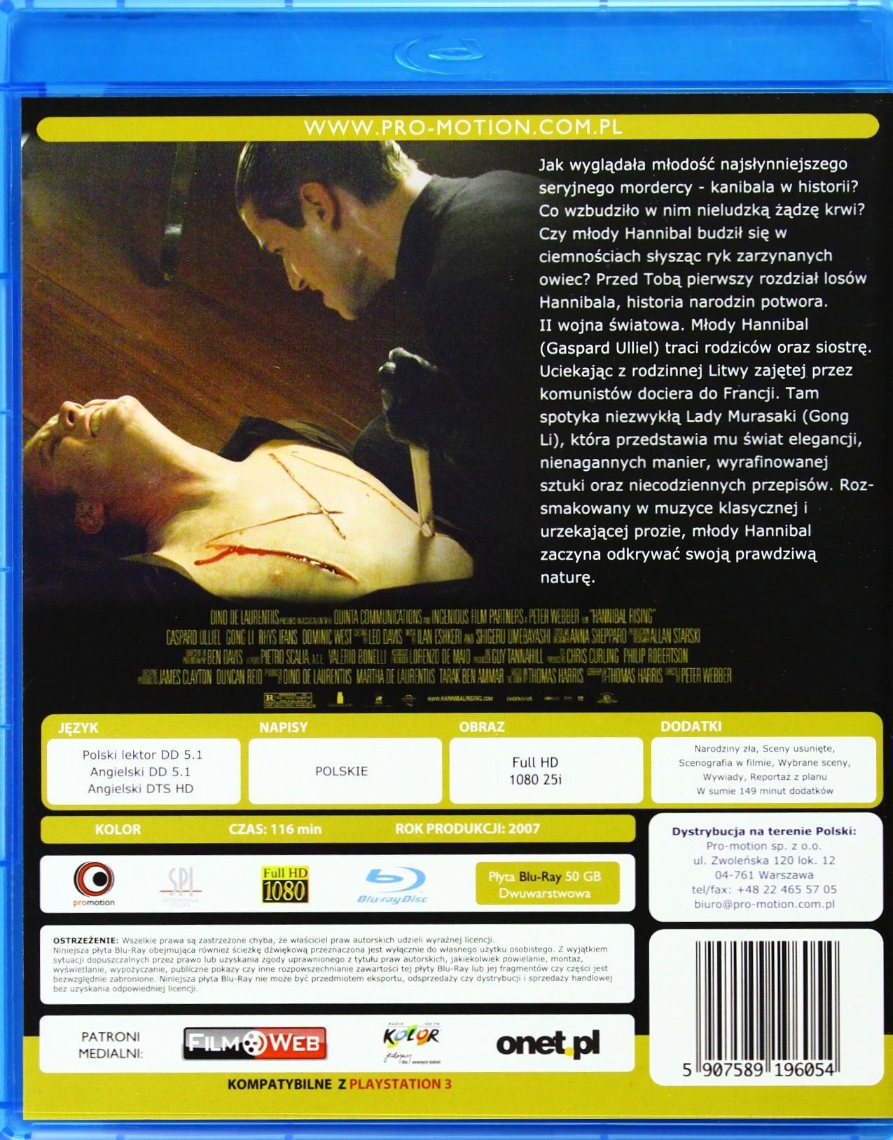 Film Blu-ray Hannibal: Po Drugiej Stronie Maski (Hannibal Rising) (Blu ...