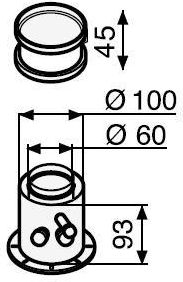System kominkowy Saunier Duval Adapter z Odskraplaczem do Semia 60/100 - Numer Katalogowy ...