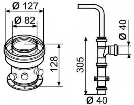 System kominkowy Saunier Duval Adapter z Odskraplaczem do Semia 80/125 - Numer Katalogowy ...