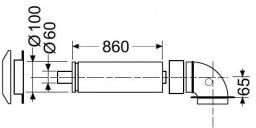 System kominkowy Saunier Duval Komin Przez Ścianę do Semia 60/100 - Numer Katalogowy: Sa2005100 ...