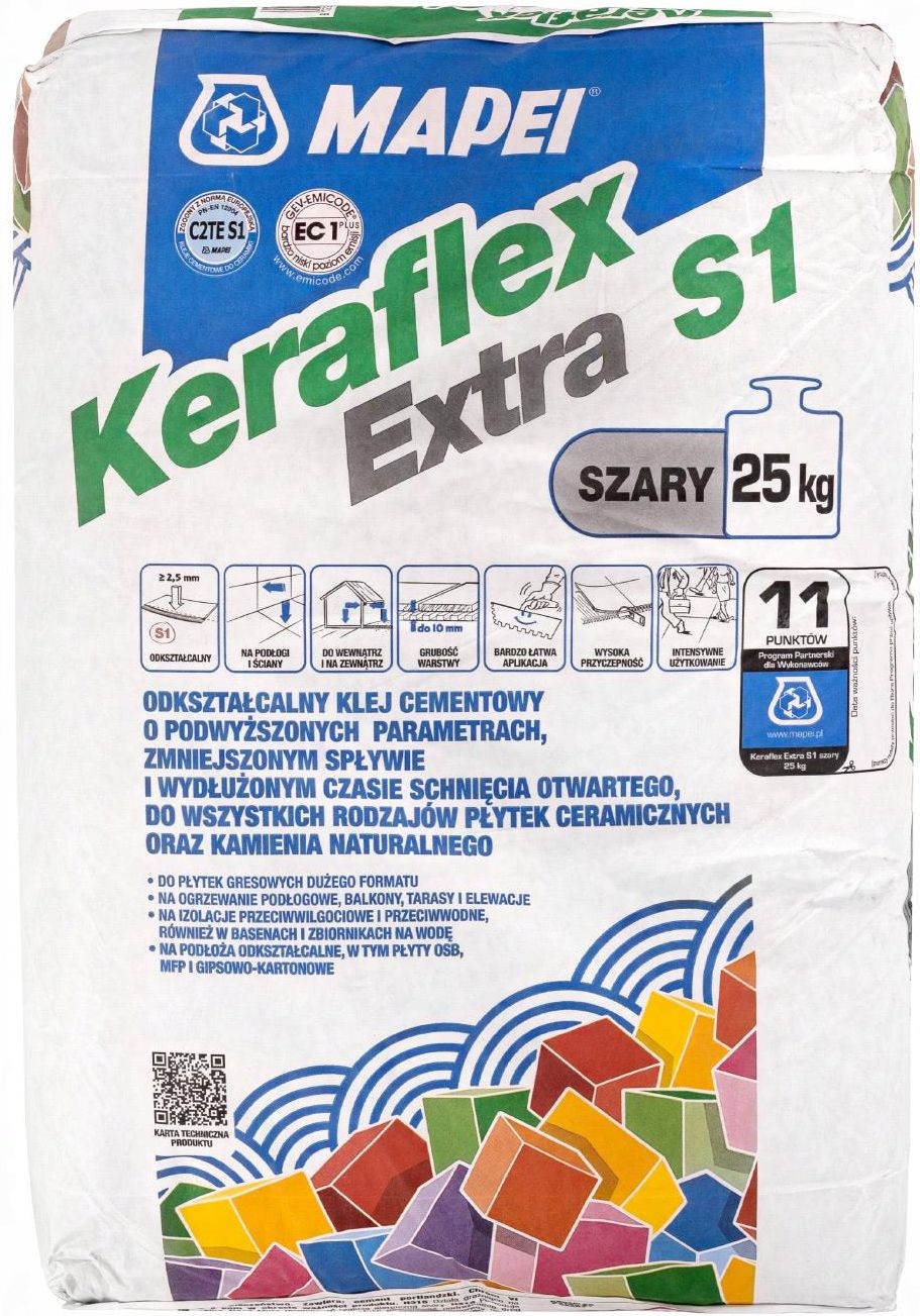 Klej Mapei Keraflex Extra S1 Szara 25kg - Opinie i ceny na Ceneo.pl