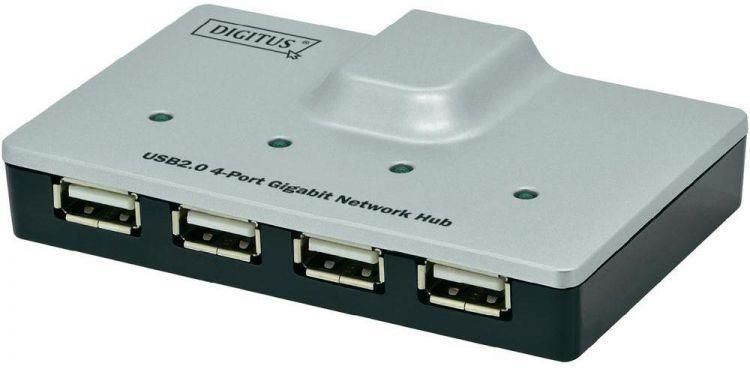 Hub USB ASSMANN HUB KONCENTRATOR SIECIOWY USB2.0 4X USB A/Ż - 1X RJ45 ...