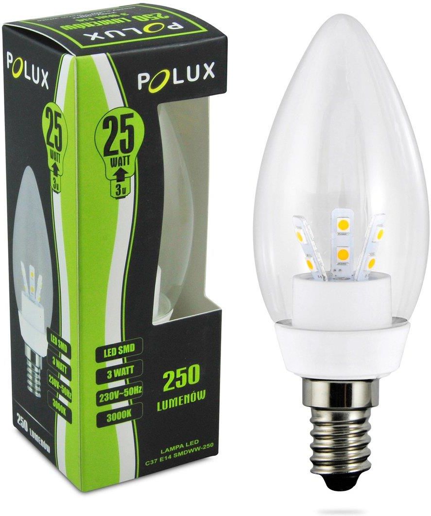 Polux C37-250 3W CLEAR SMDWW Ceramic 5901508301116 - Opinie i ...